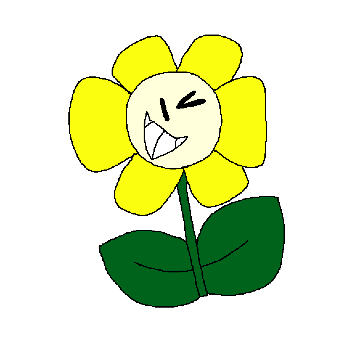 Pixilart - Flowey, Flowey the flower by Thefreakerdude