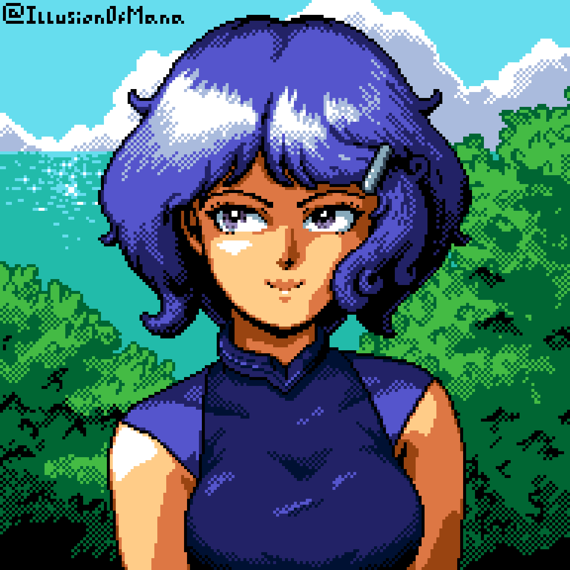 Pixilart - PC98 Girl by IllusionOfMana