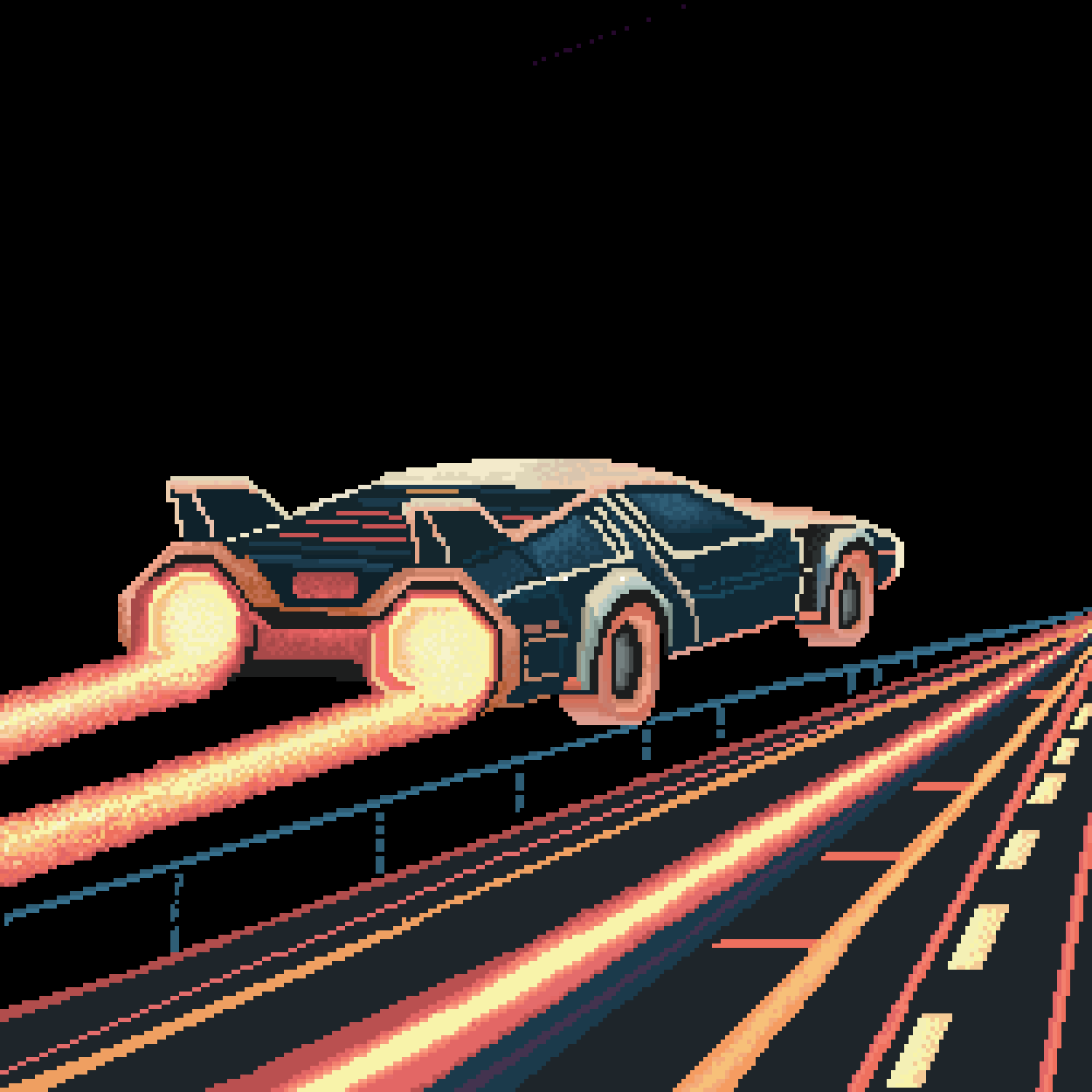 Pixilart - Flying car by Gigi-pixel