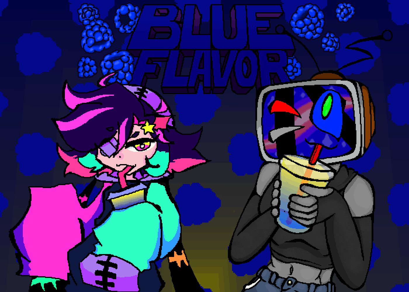 Pixilart - BLUE FLAVOR TIME by rosehearts