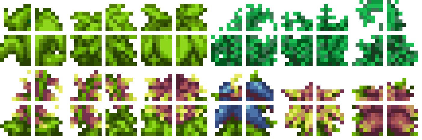Pixilart - Terraria Tile ID #652 | Medium Jungle Plant Decorations by ...