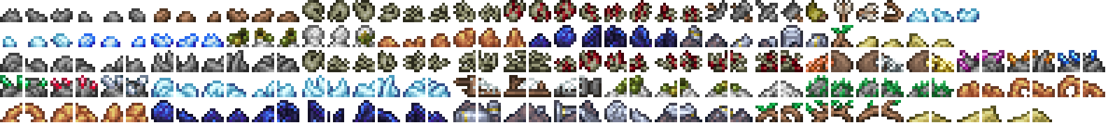 Pixilart - Terraria Tile ID #185 | Small/Medium Rubble Ambients by ...