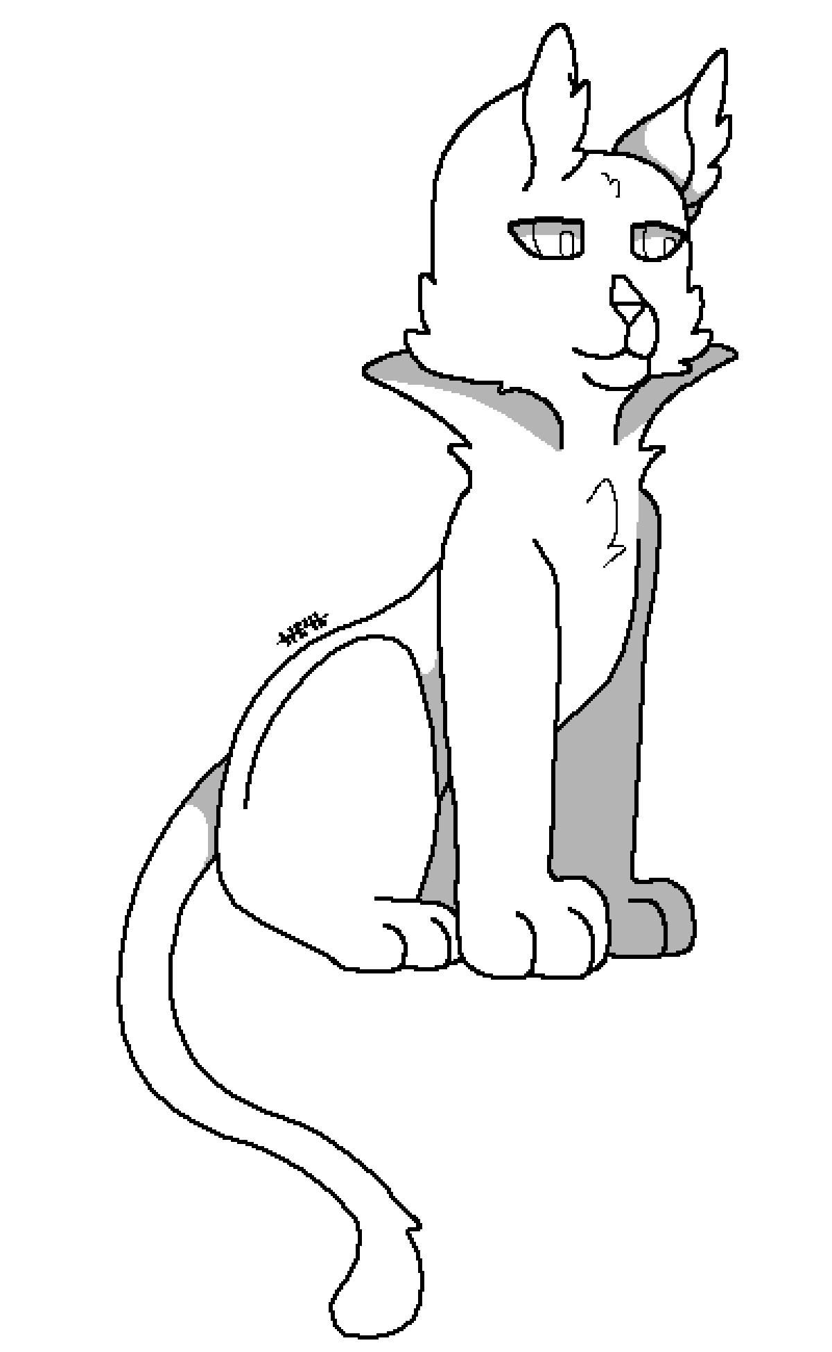 Pixilart - Cat Base by WC4L