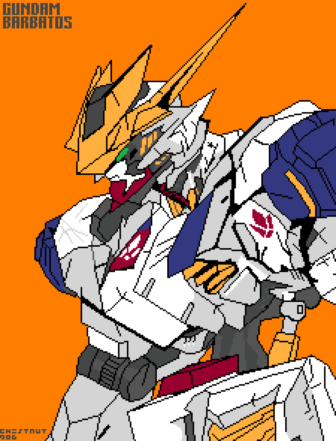 Pixilart Gundam Barbatos By Chester T