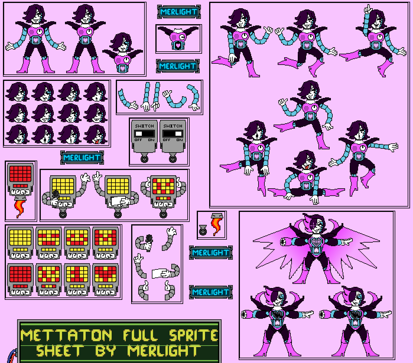 Pixilart - Mettaton spritesheet by a-silent-boy