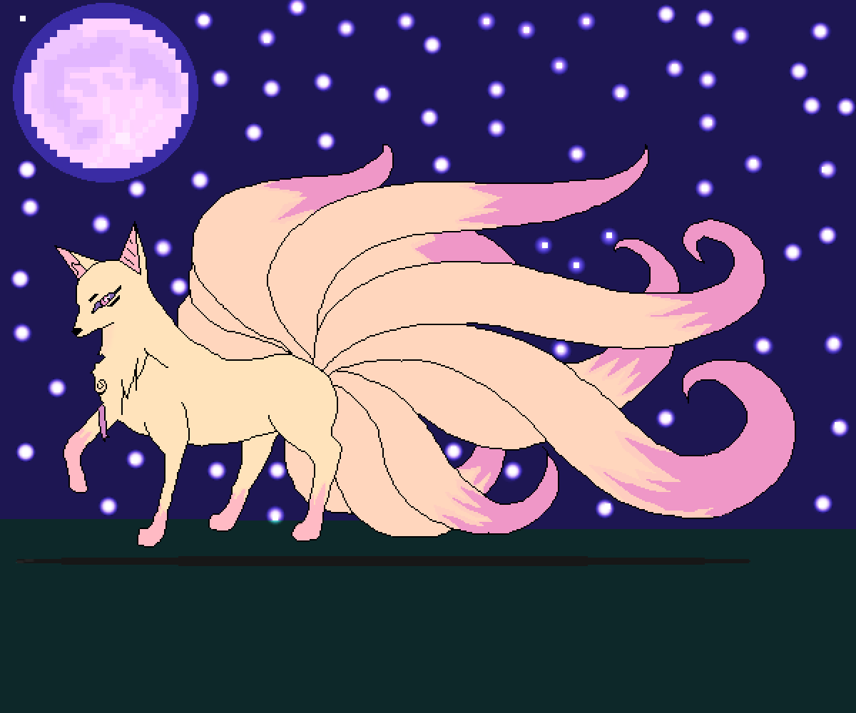 Pixilart - Kitsune (Ninetails) Base by workmaggie441