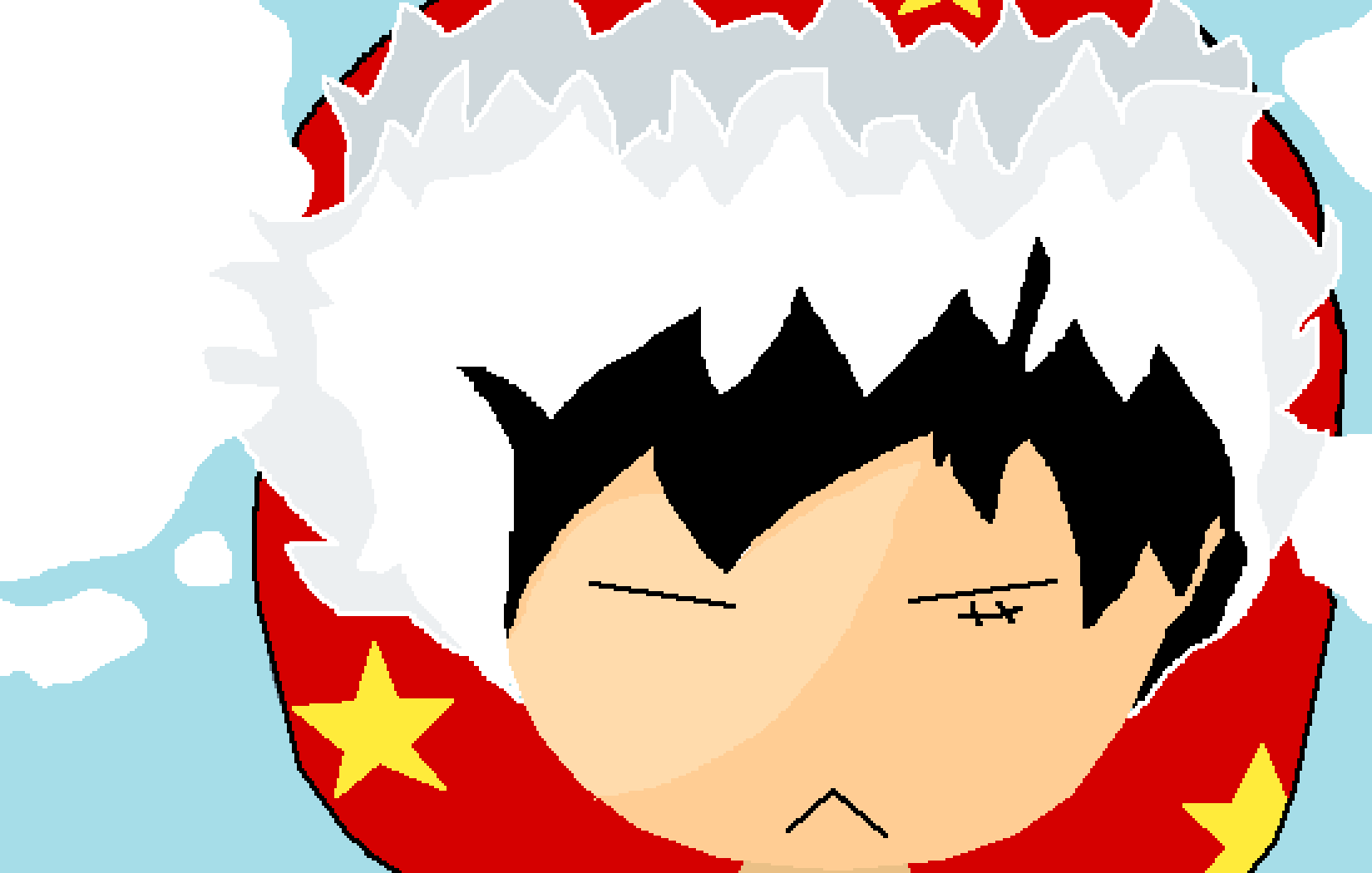 Pixilart - Tired Chibi Luffy Wearing Coat From Anime Base by Shinria