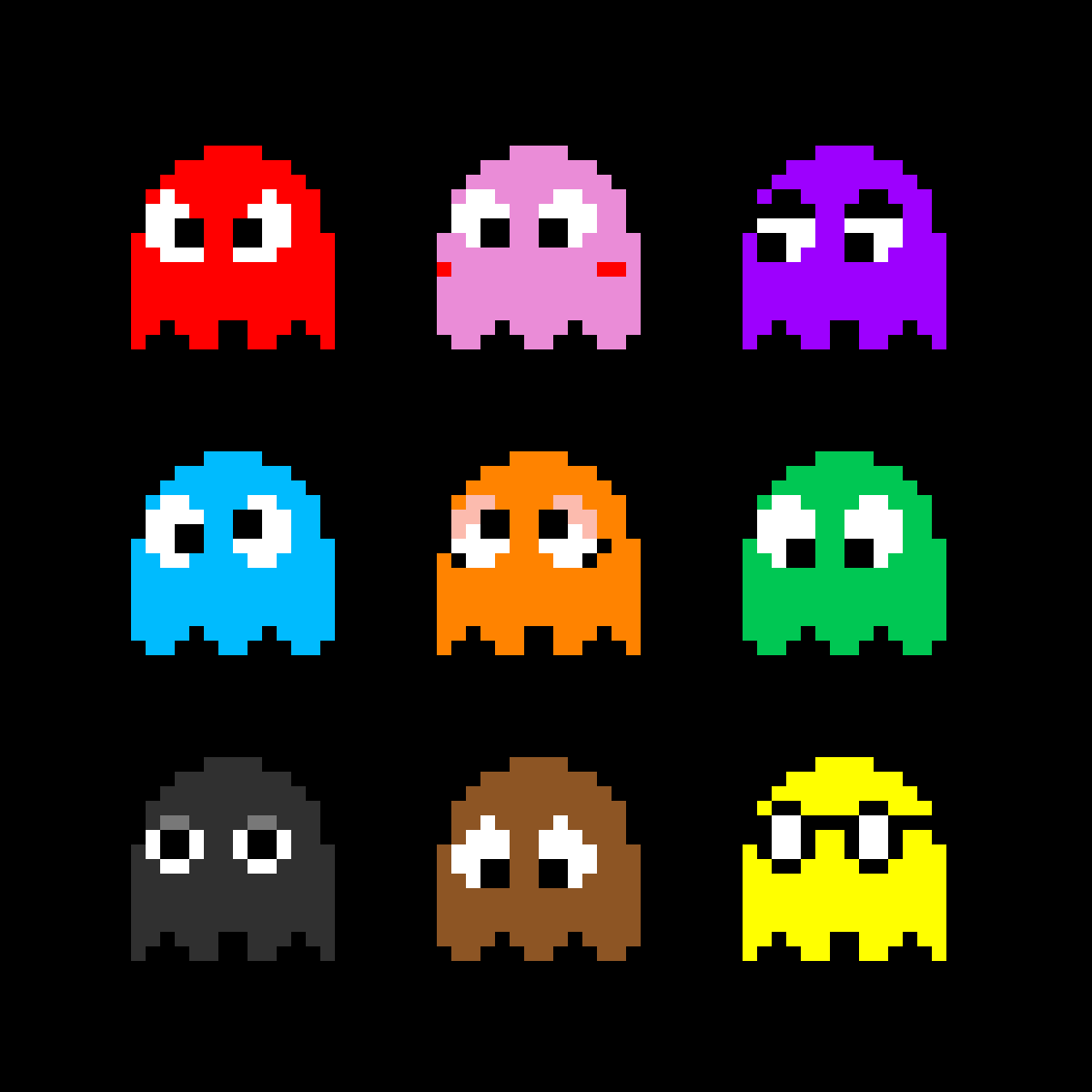 Pixilart - Blinky Pinky Inky Clyde Sue Funky Spunky Tim & Kinzo by ...