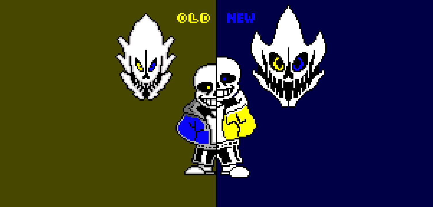 Pixilart - old sans vs new sans by NoobBrando