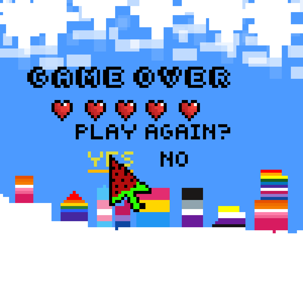 Pixilart - game over by Leslie-kakeguru