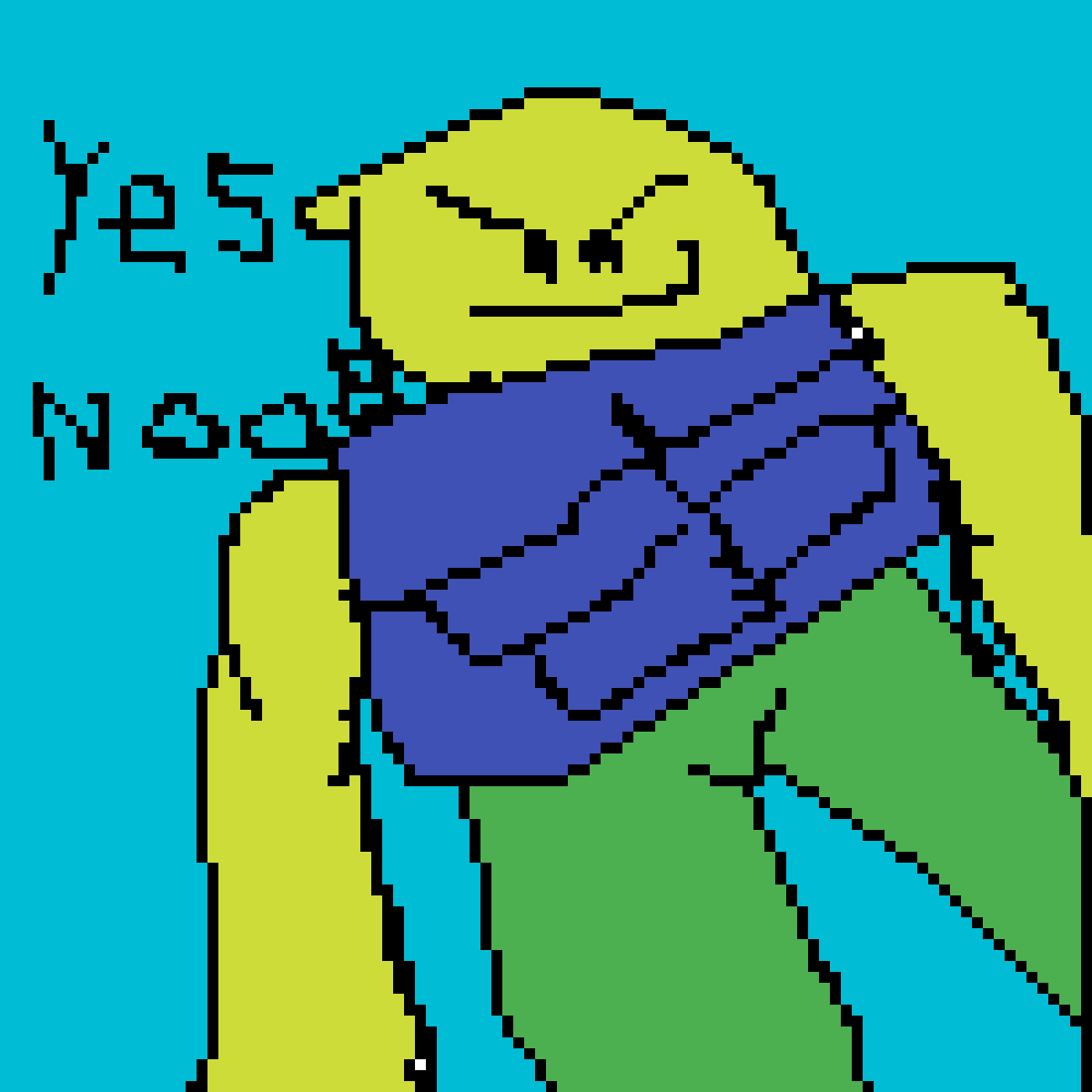 Pixilart - Roblox Noob Masterpiece by Antonio-The-Pro