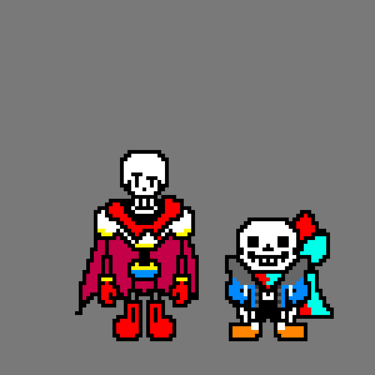 Pixilart - the sansational sans and THE SOMEWHAT GREAT, PAPYRUS. by ...