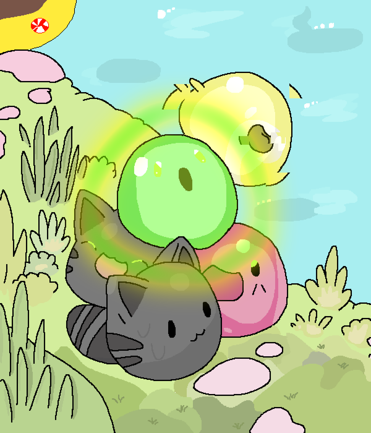 Pixilart - Slimes base (edited) by GreenLapras