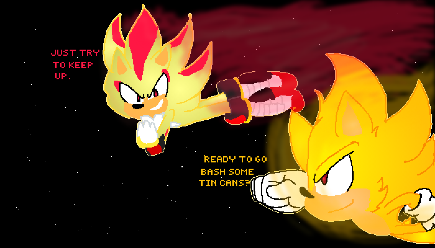 Pixilart - super movie sonic and shadow by The-91-hero-2