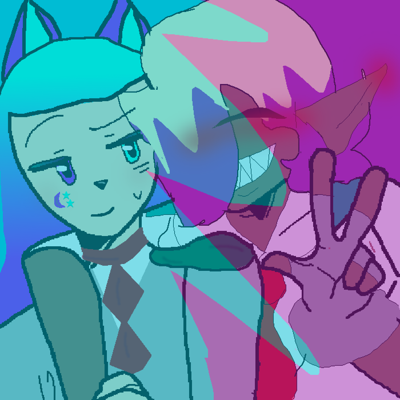 Pixilart - friend base by naykiris-simp