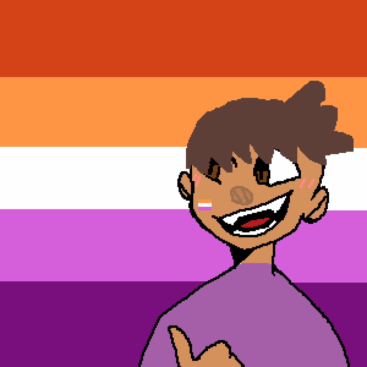 Pixilart - LGBTQ base collab-Me by Dena-Gamer10