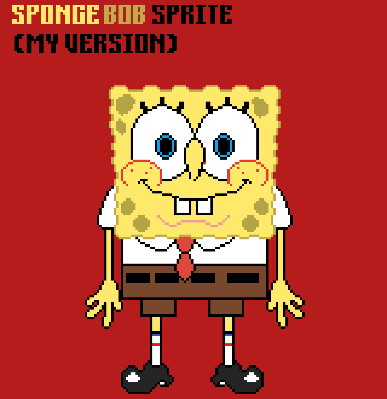 Pixilart - SpongeBob Sprite (My Version) by SpongeShadow