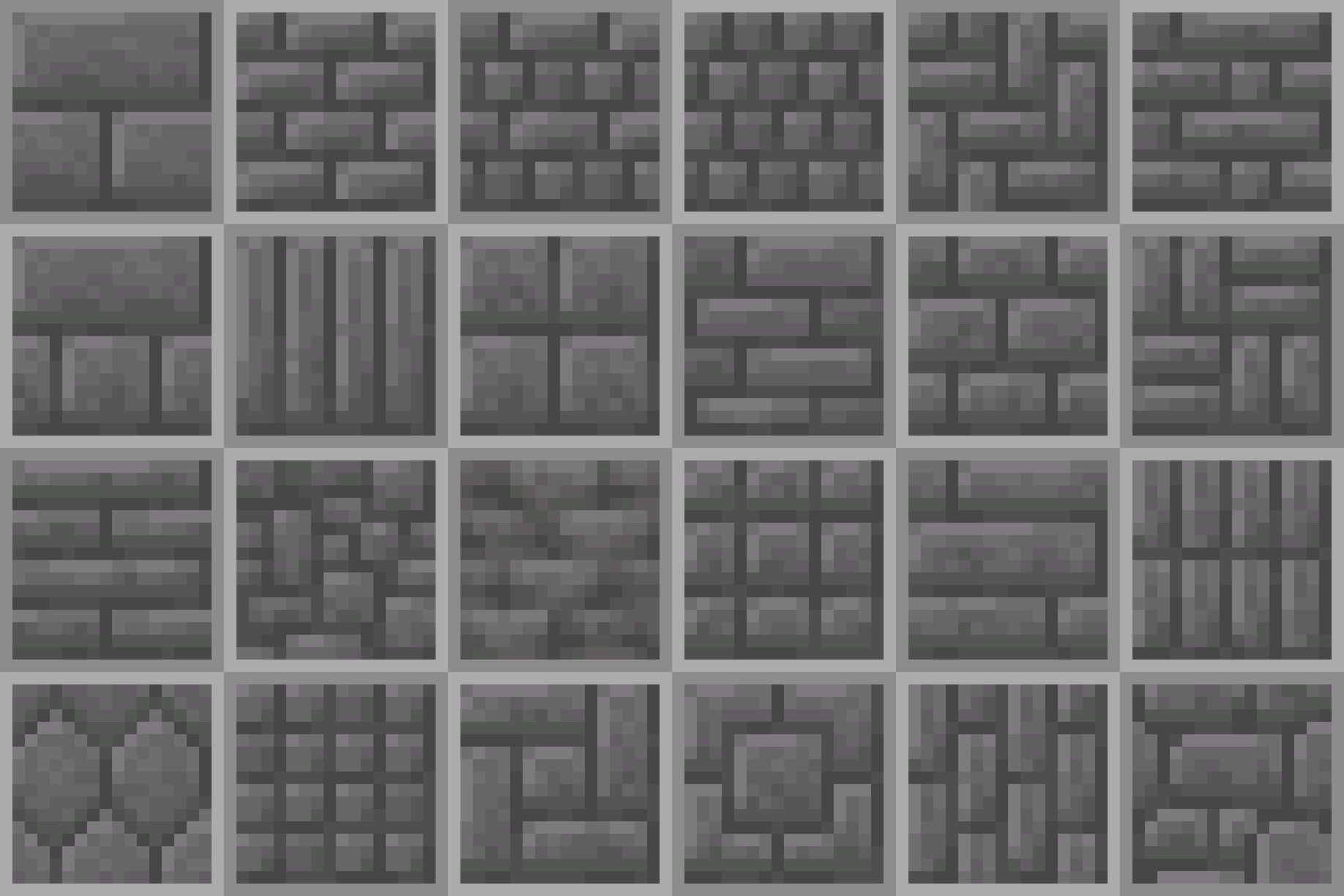 Pixilart - Stone Brick Variants by SourStew47