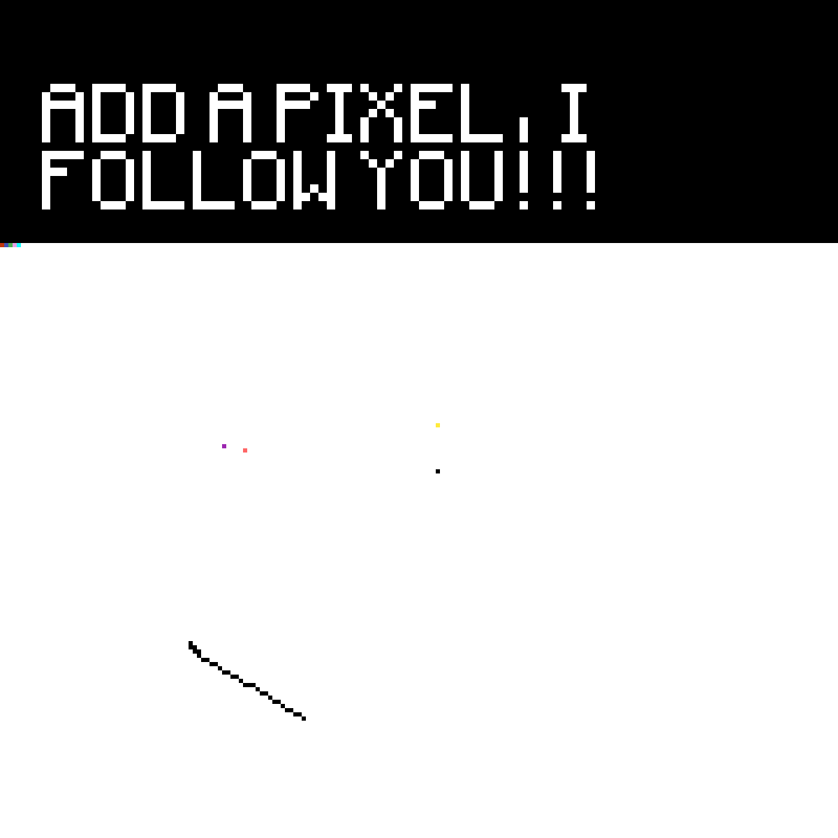 Pixilart - Add a Pixel I follow you by Awesomewolf7383