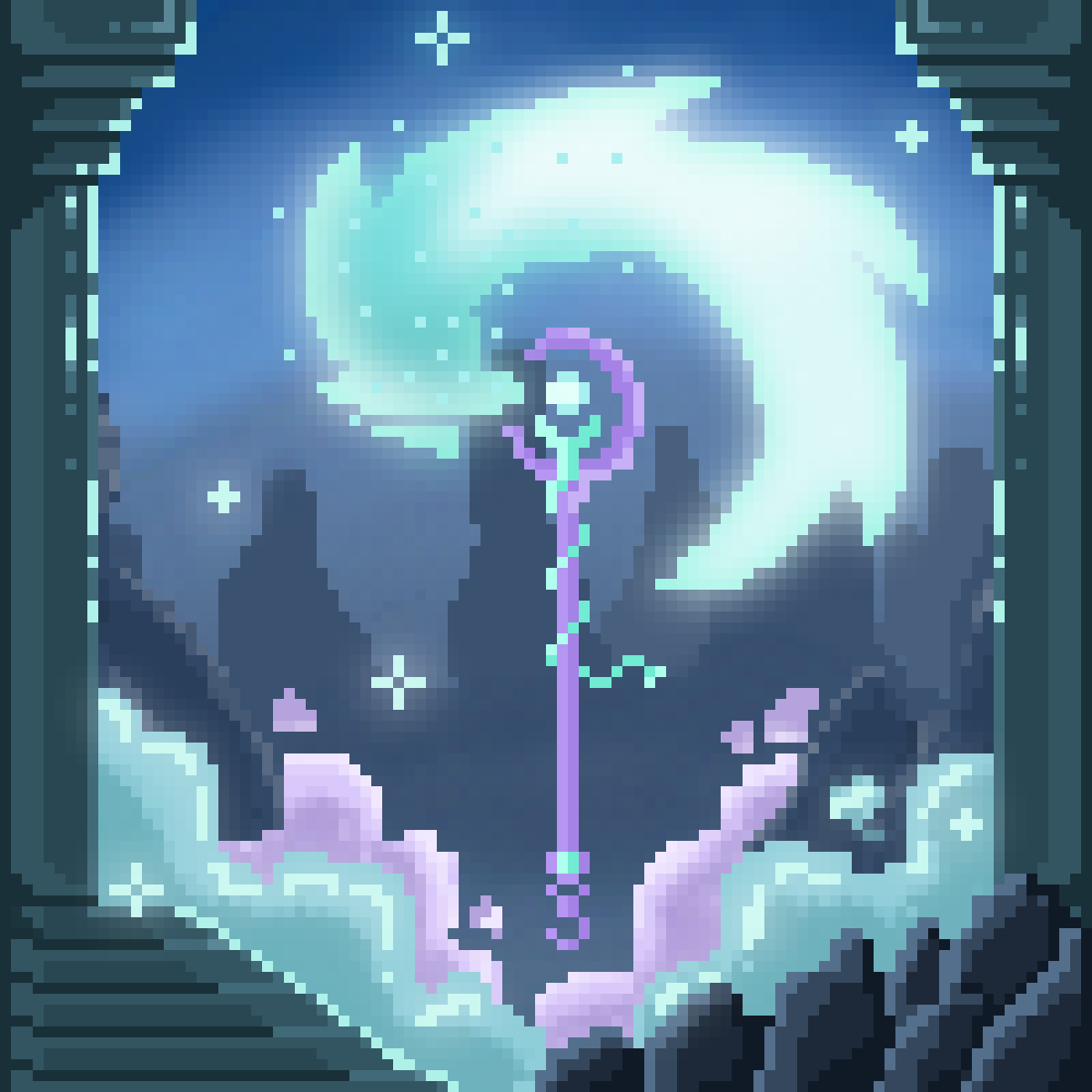 Pixilart - Moonlighter Staff by Kautella