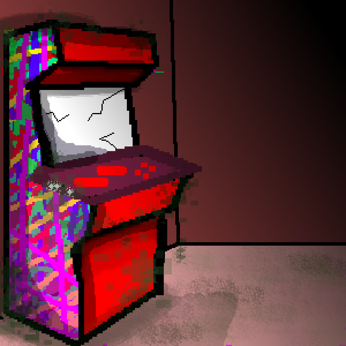 Pixilart - Broken arcade 💔 by ThinkGalaxyYAYY