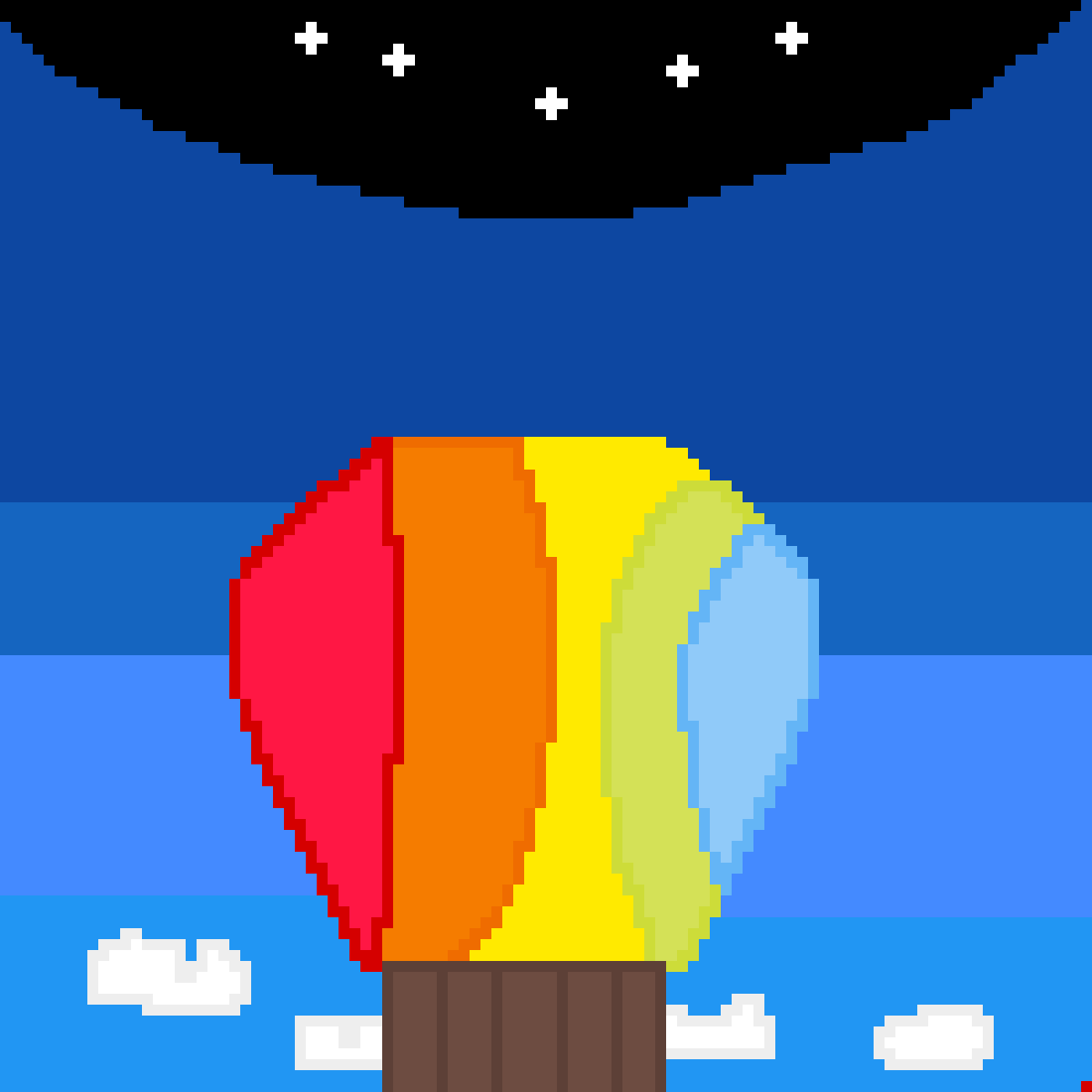 Pixilart - hot air balloon by mandaawad