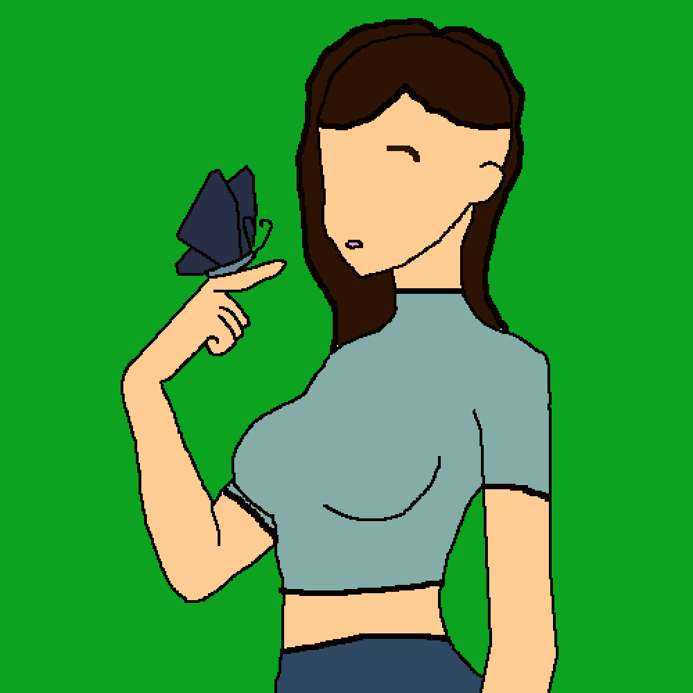 Pixilart - Girl w/ butterfly base by sosleepy