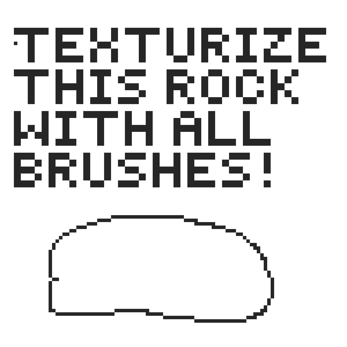 Pixilart - A rock textured with all the brushes by Human1233333