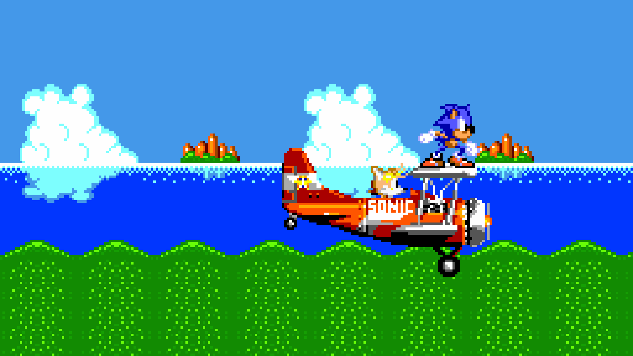 Pixilart - Sonic And Tails With Tornado in Emerald Hill Zone. by ...