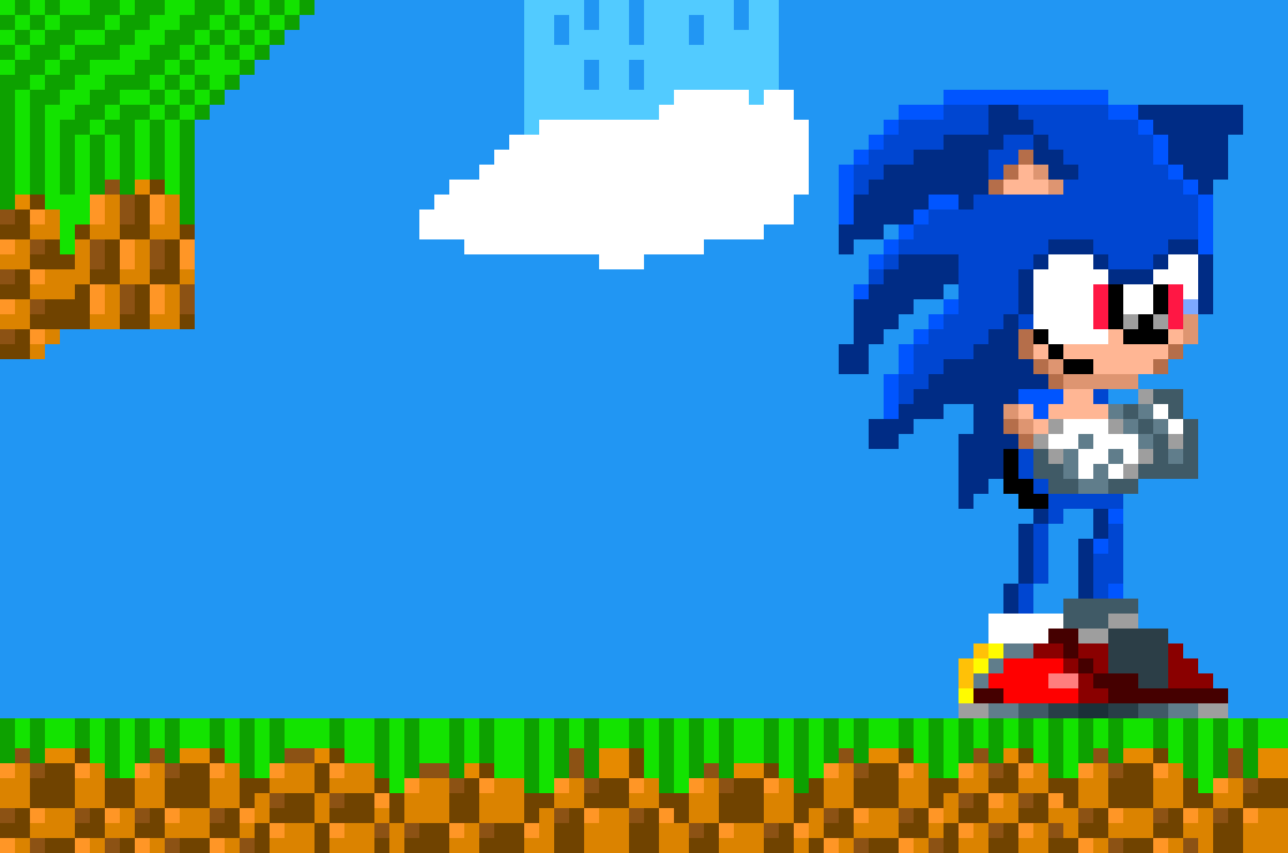 Pixilart - Sonic.EXE(In Disguise At Green Hill) by SonicT-Hedgehog