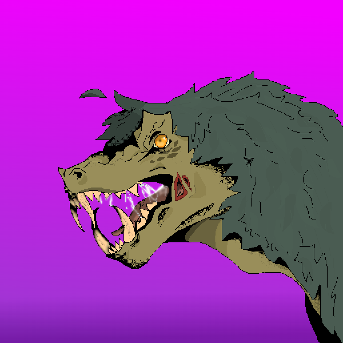 Pixilart - gluttonous beast by halomajor