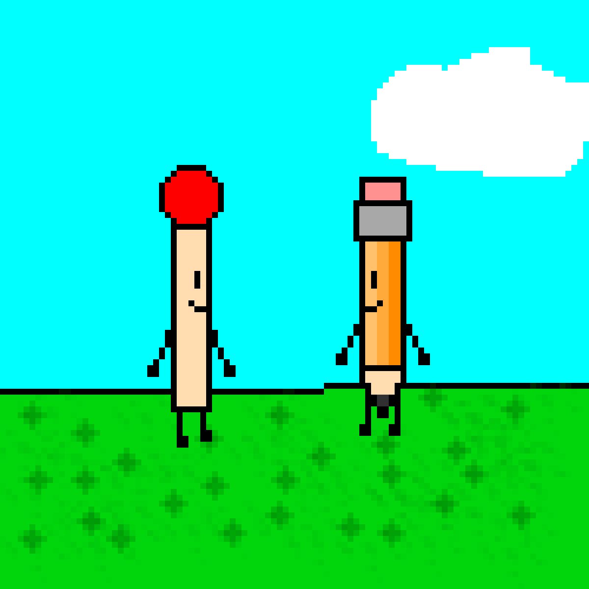 Pixilart - I recreated the first bfdi frame by Joesphs-art