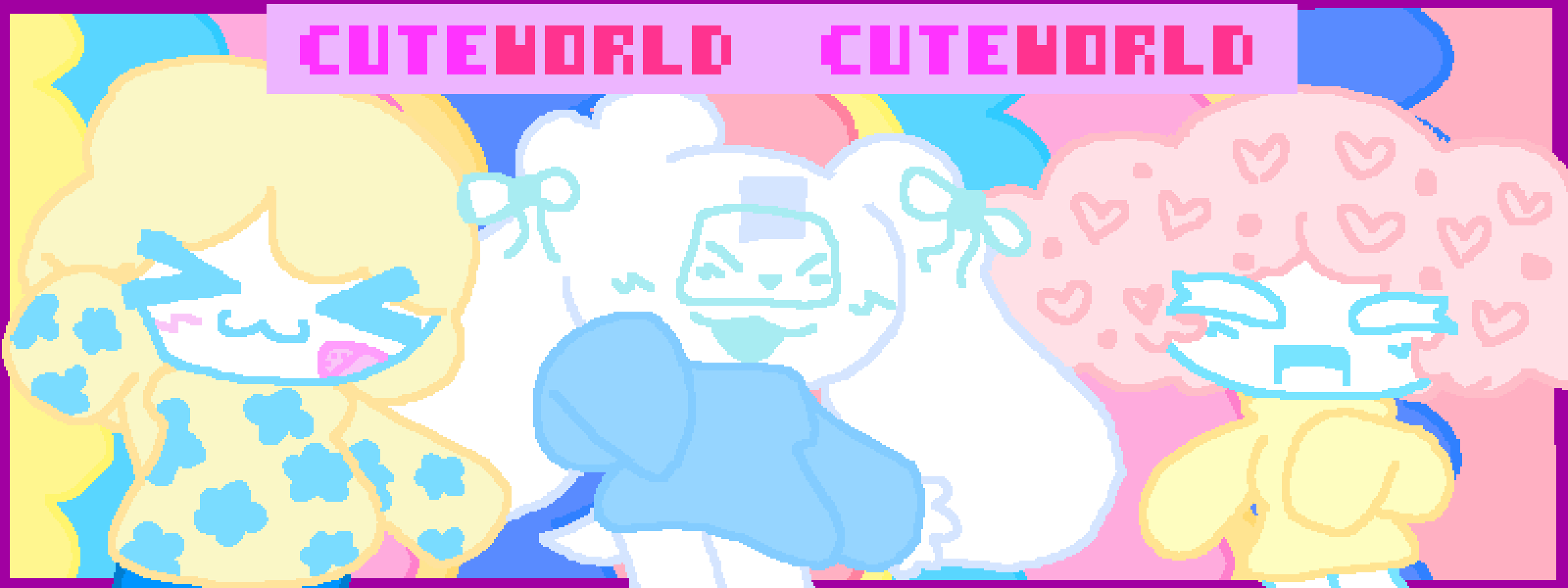 Pixilart - @CuteWorld Banner Contest Entry!! :P by BUNNYCHANUwU