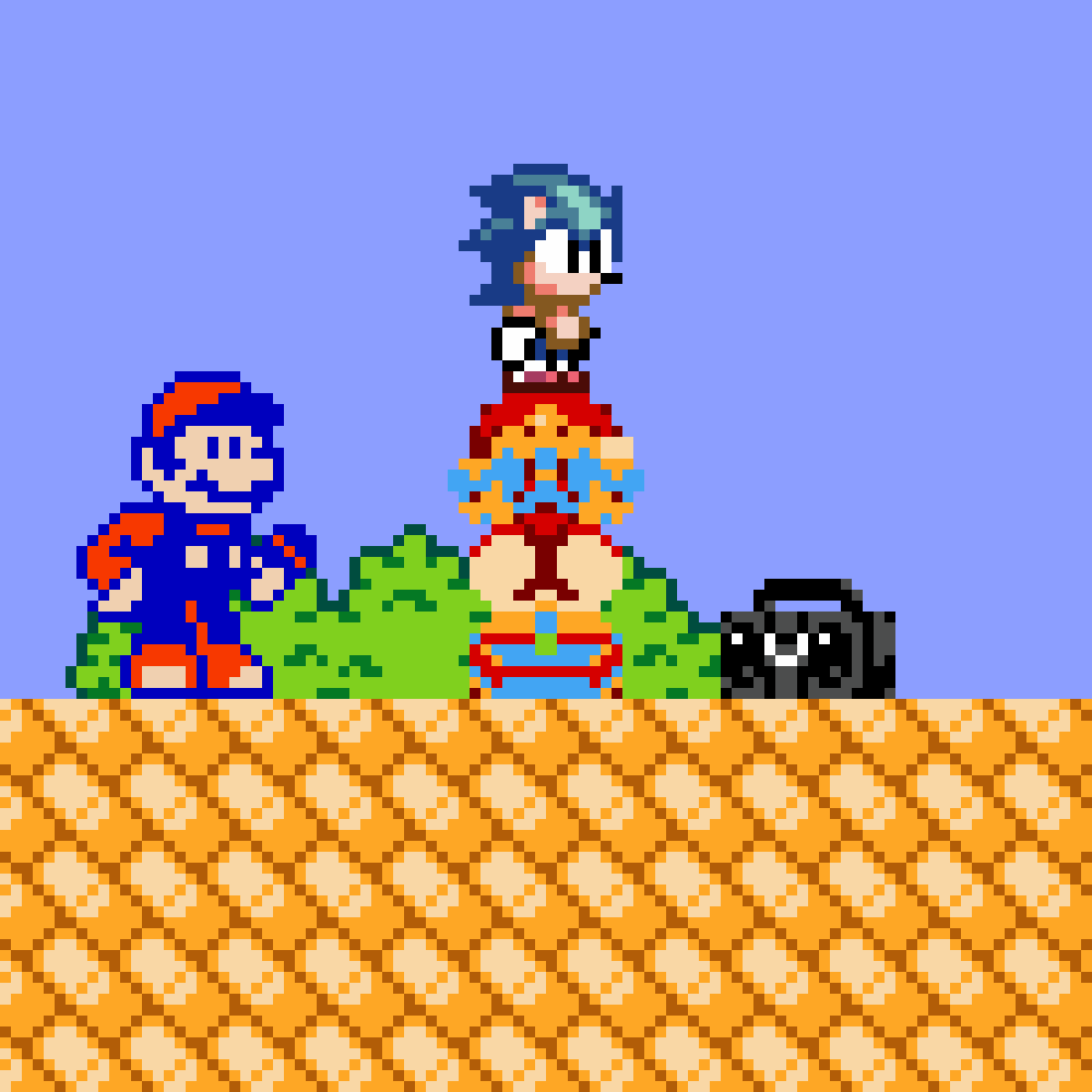 Pixilart - Somari and sonic and Axo Dance Animation by SONIC2211226