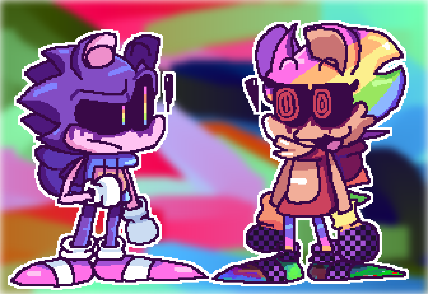 Pixilart - X+.GEN And H-Y-P.XN (Sonic.EXE Ocs) by SuperKuperBros