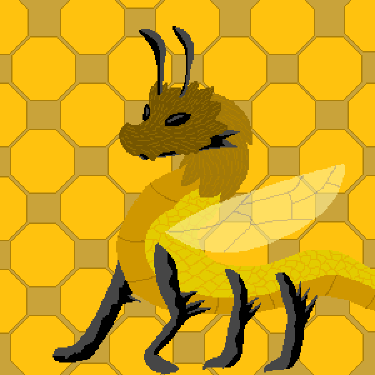 Pixilart - Bee Dragon by Thunderbird509