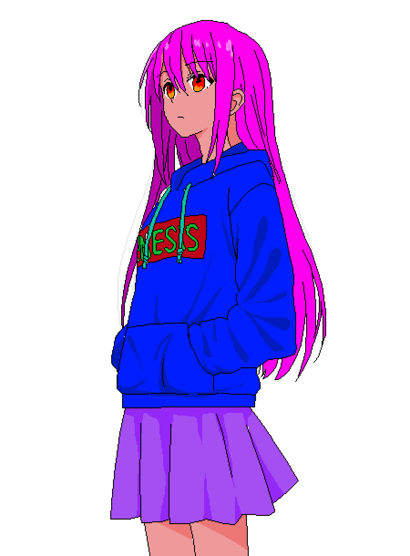 Pixilart - Cool but somewhat normal girl. by doggocuteie