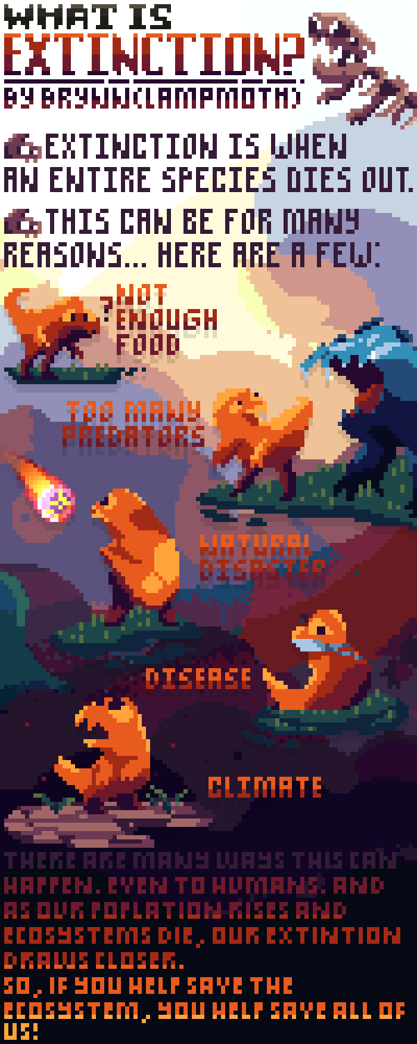 Pixilart - Extinction poster by Lamp-Moth