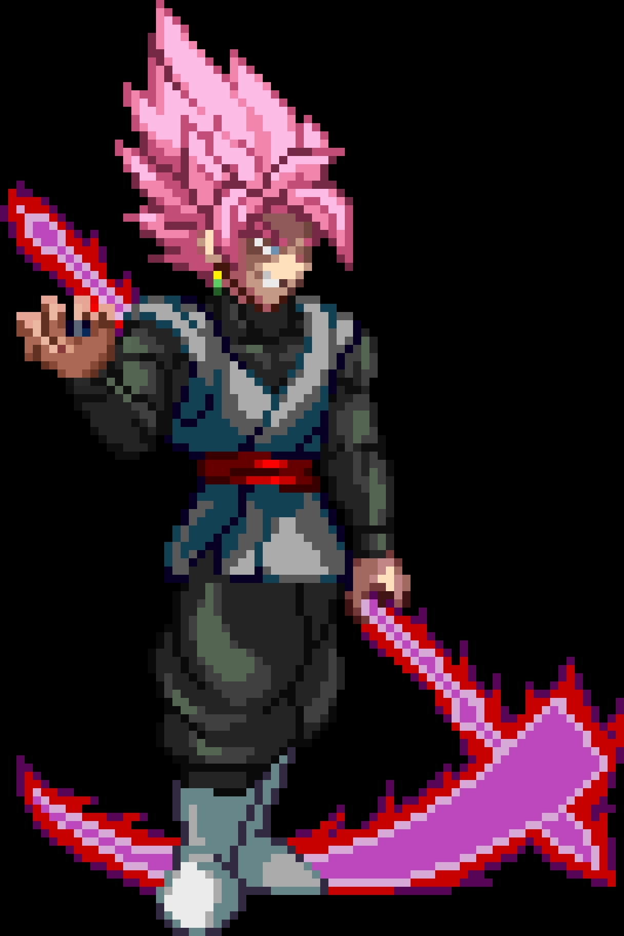 Pixilart - goku black 8 bit by TheTrueKanji