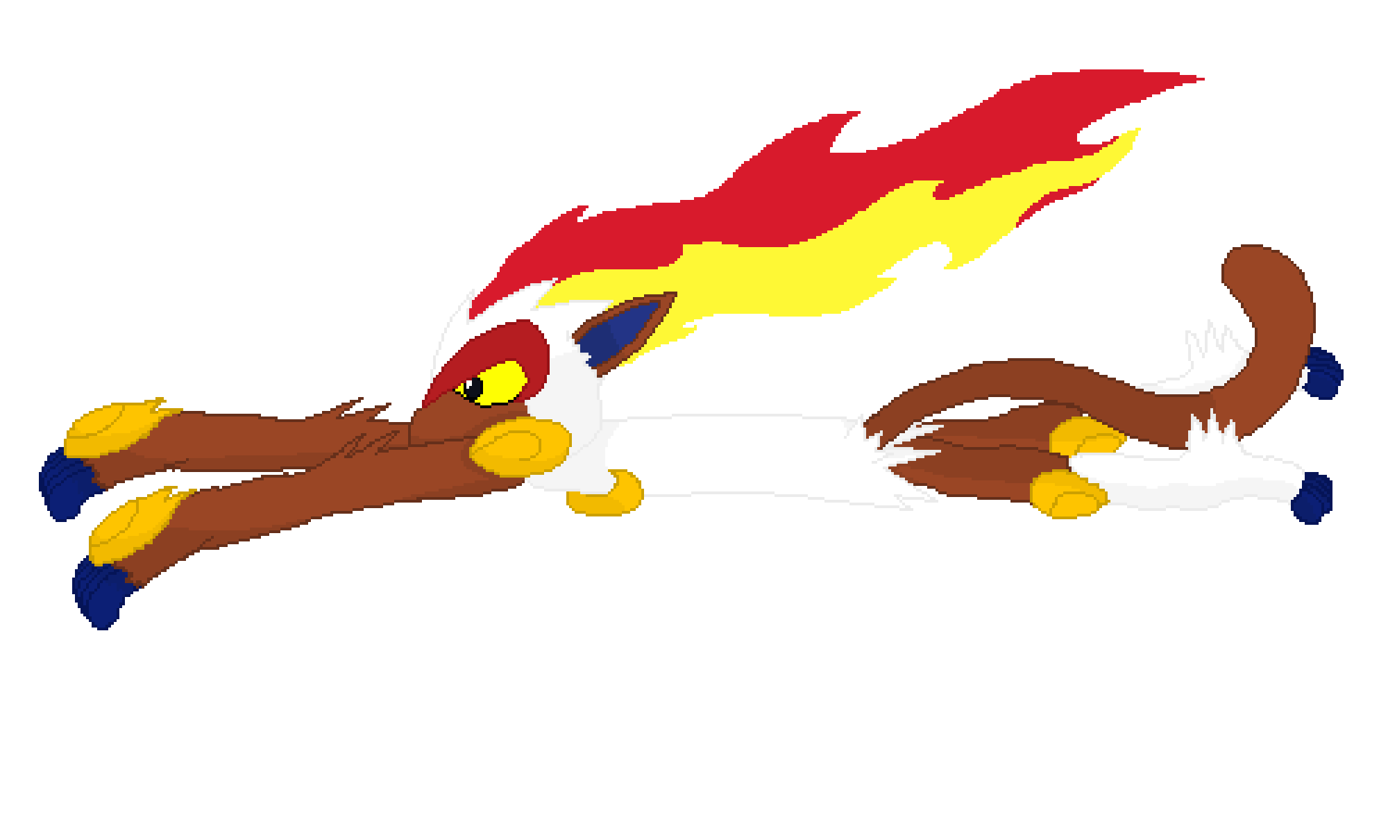 Pixilart - Infernape Custom Sprite run work in progress by Frazzi