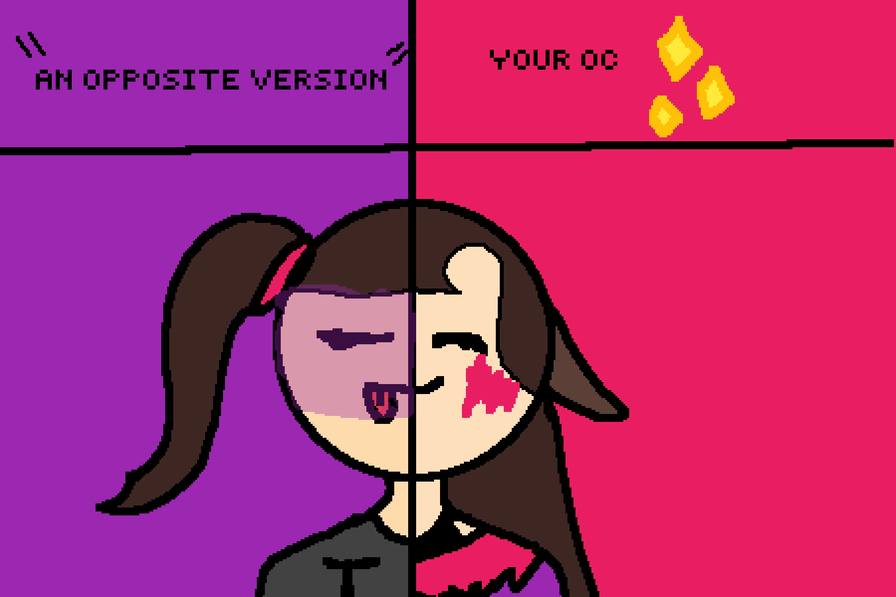 Pixilart - Your oc and an opposite version! by Sam400