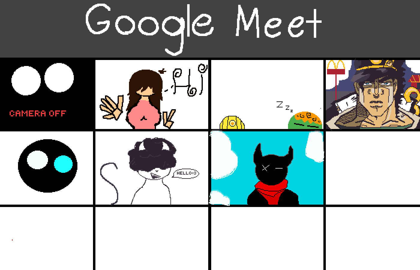 Editing google meet - Free online pixel art drawing tool - Pixilart