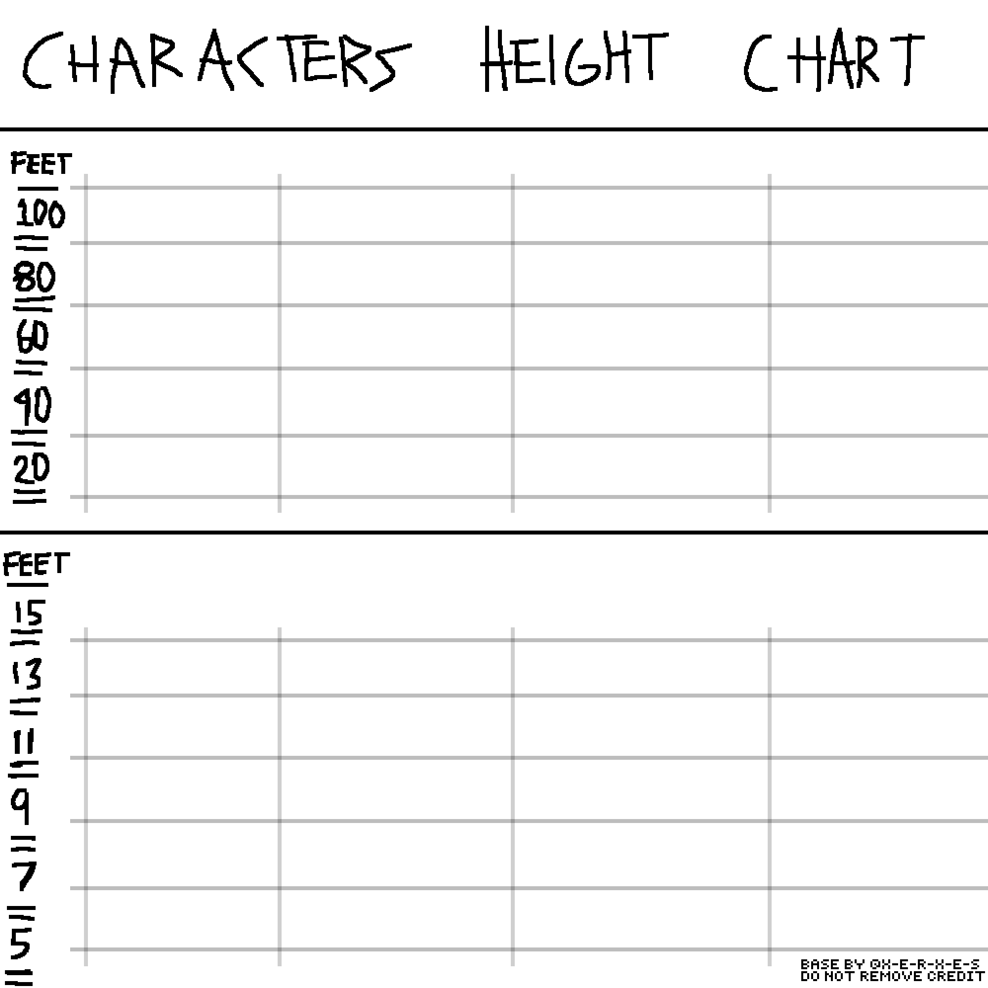 Blank Character Height Chart