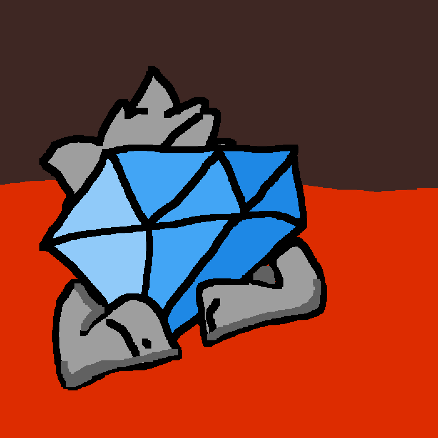 Pixilart - cat and diamond by lunarstarclan