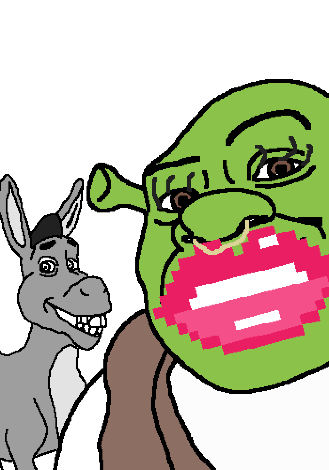 Pixilart - BADDIE SHREK by Cecemou