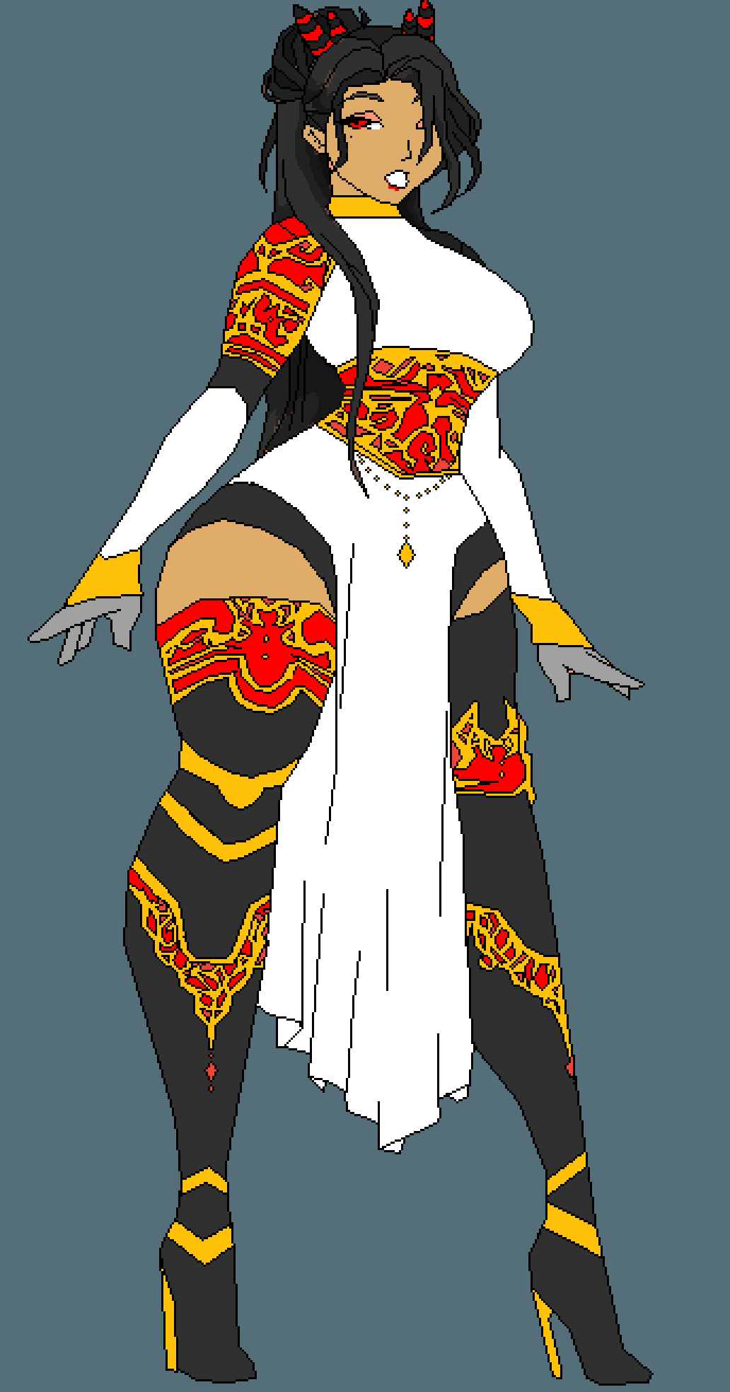 Pixilart - Female Warrior Base by Katie-Horror