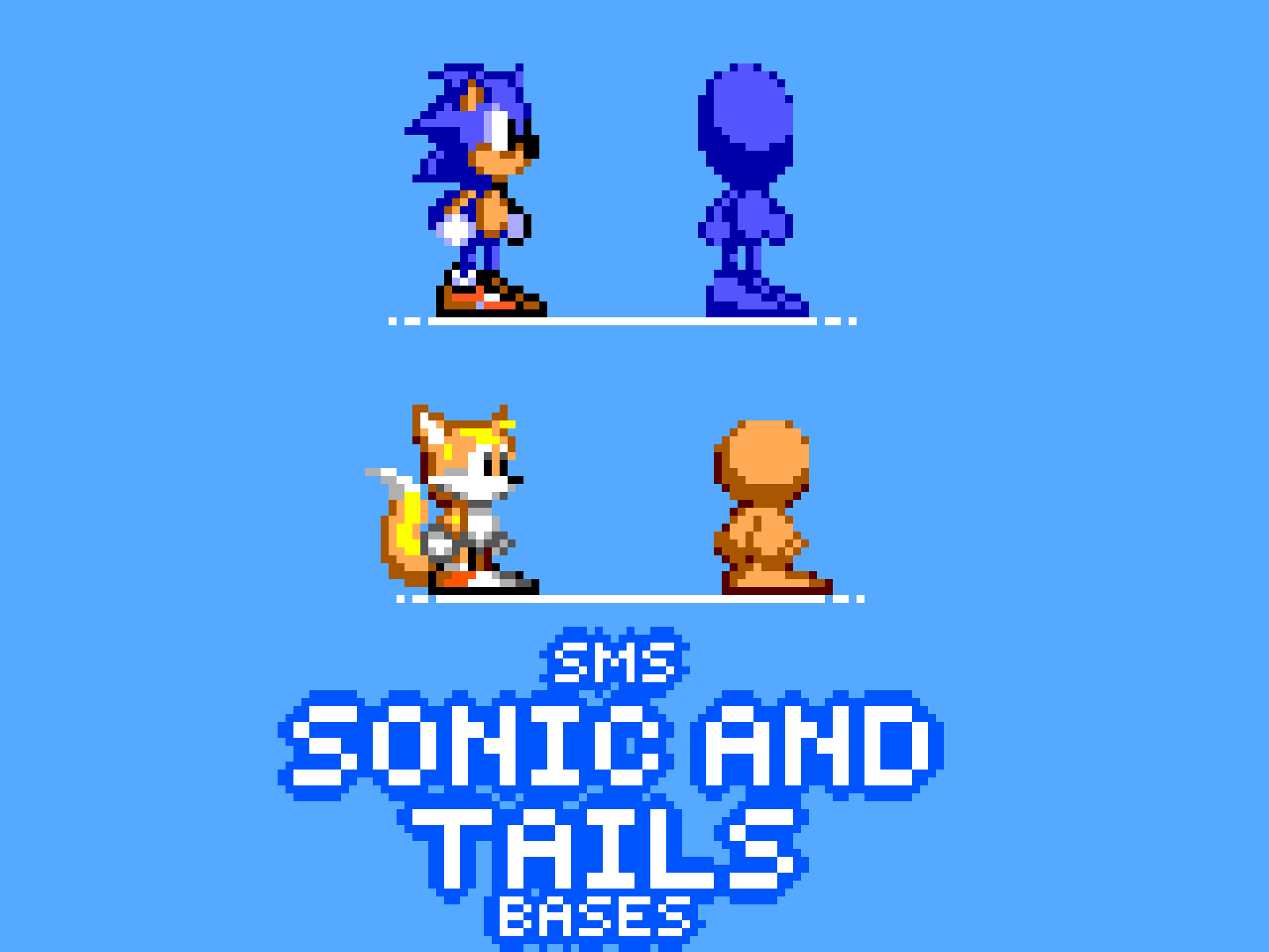 Pixilart - sonic & tails bases (SMS) by RafaStudios2025