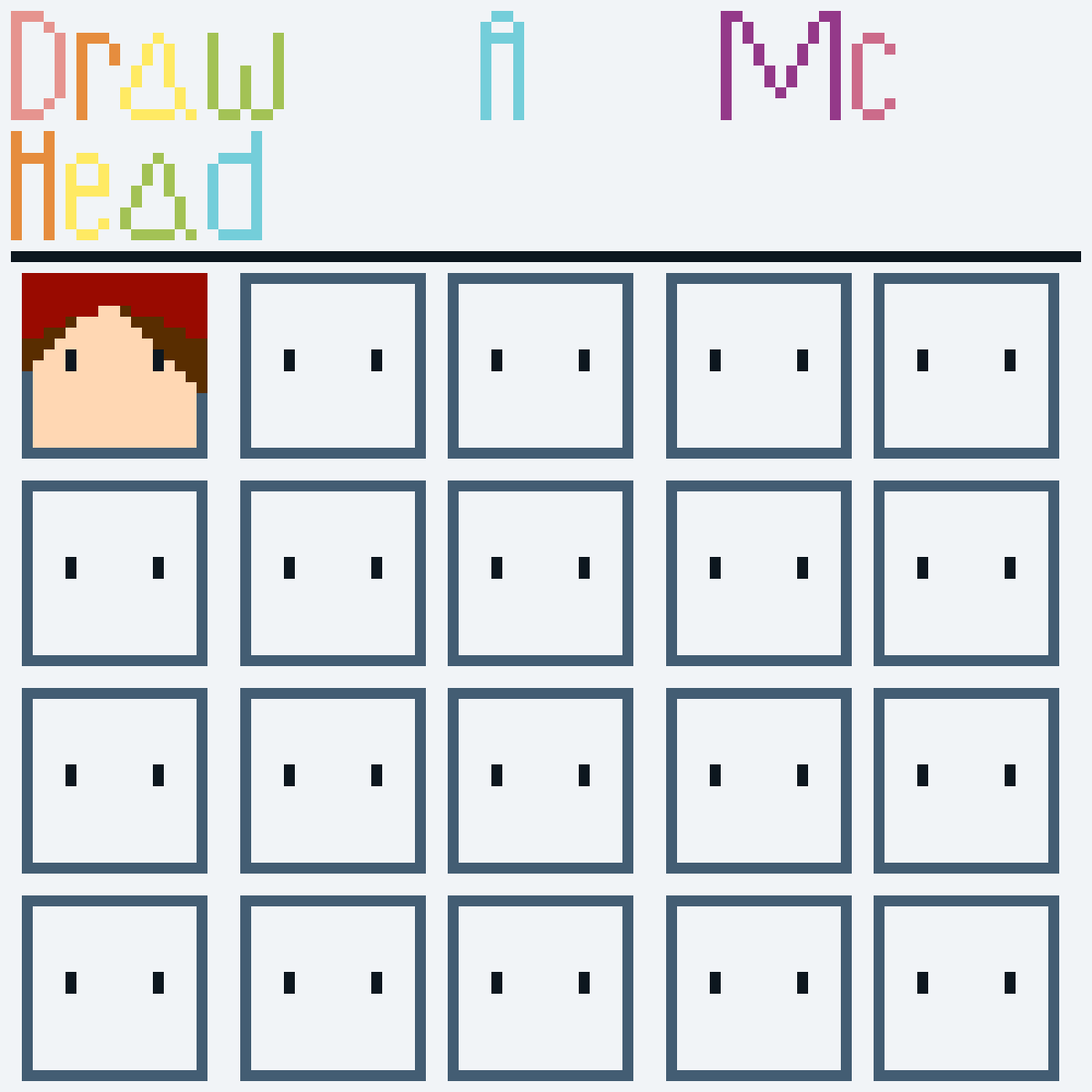 Pixilart - draw a mc head by SilentParadox15