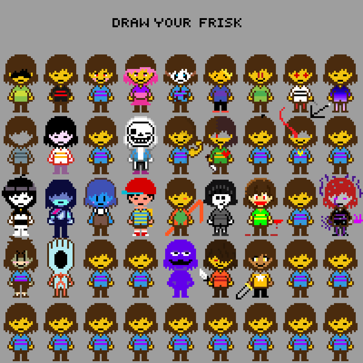 Pixilart - MAKE YOUR OWN FRISK! by goldnewofl76