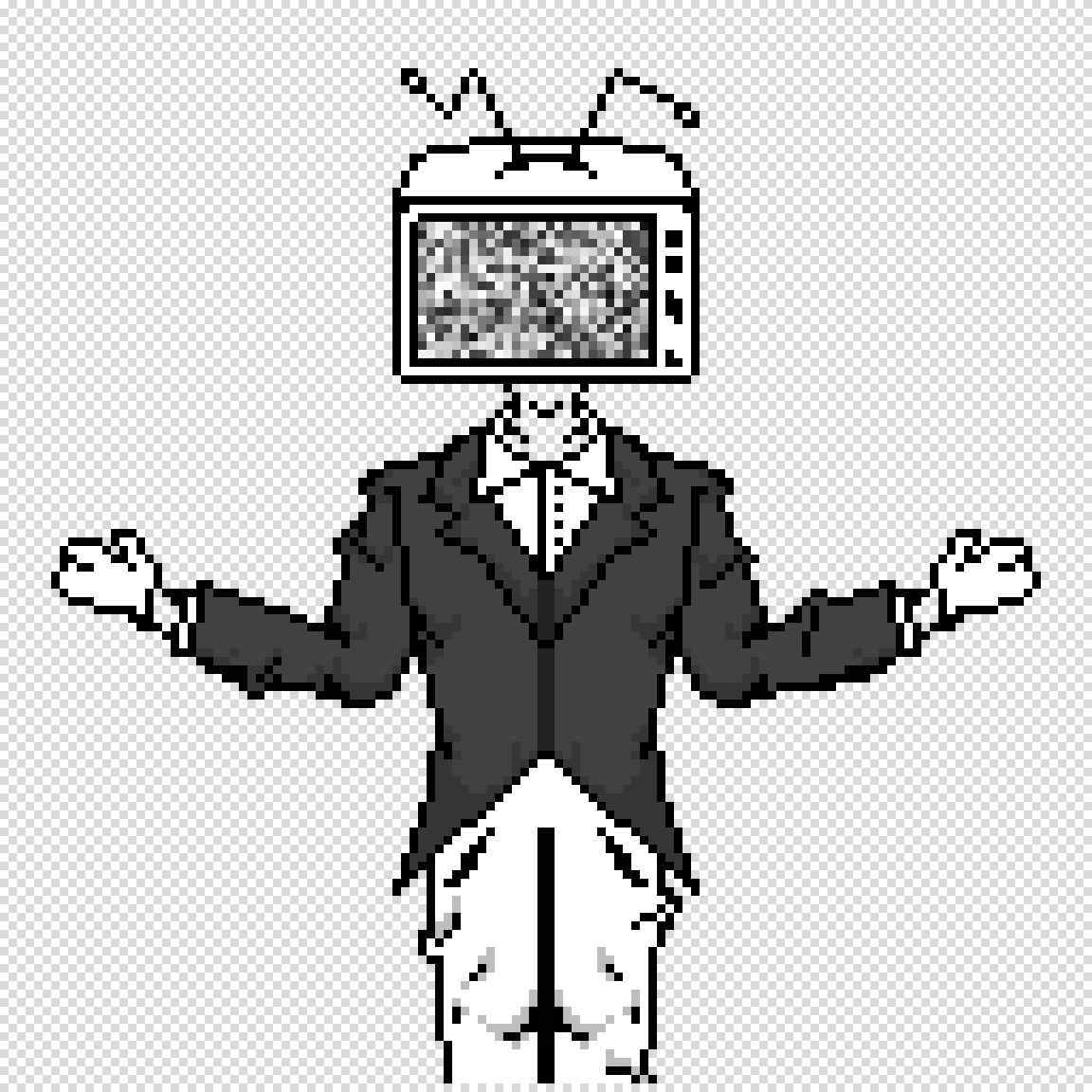 Pixilart - TV Man by Spageht